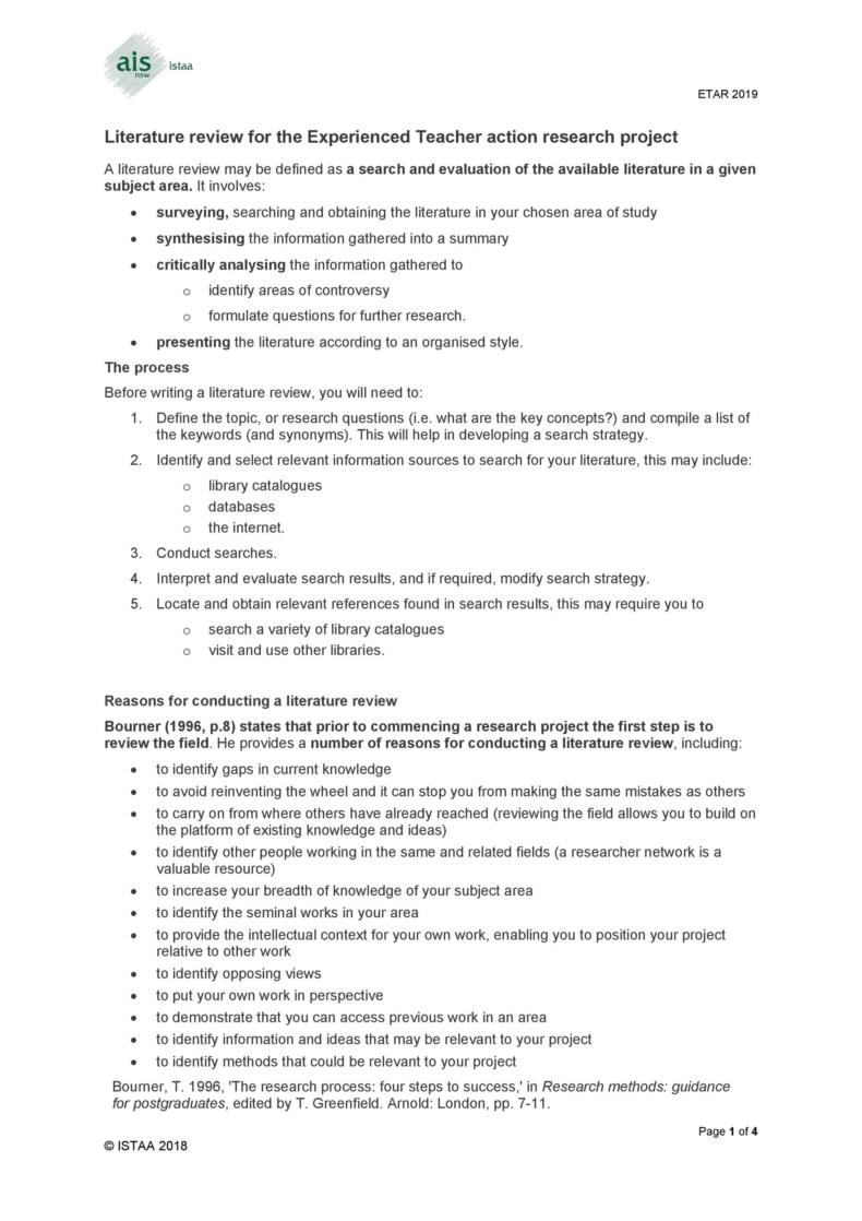 50 Smart Literature Review Templates (APA) ᐅ TemplateLab