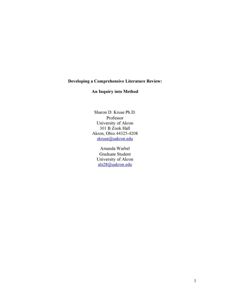 50 Smart Literature Review Templates (APA) ᐅ TemplateLab