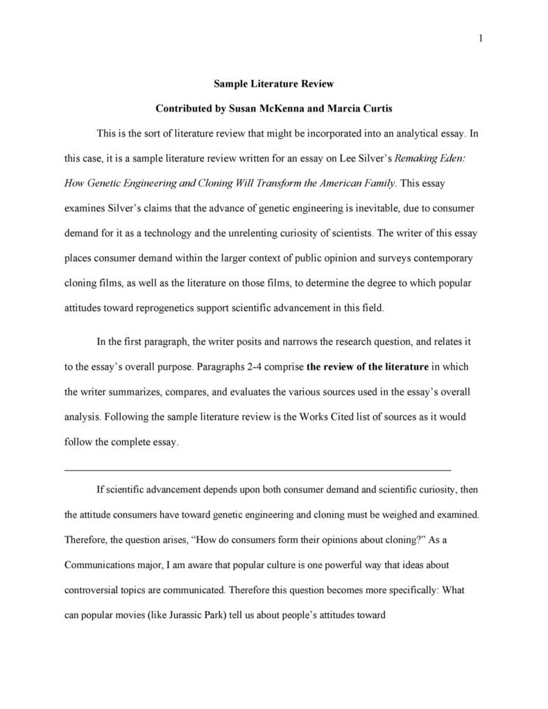 50 Smart Literature Review Templates (APA) ᐅ TemplateLab