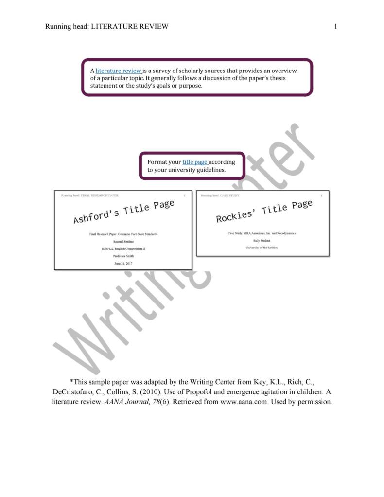 50 Smart Literature Review Templates (APA) ᐅ TemplateLab