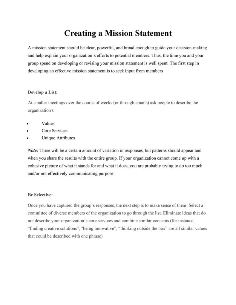 37 Inspiring Mission Statement Templates (Business or Personal) ᐅ