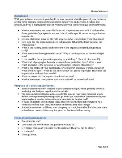 37 Inspiring Mission Statement Templates (Business or Personal) ᐅ