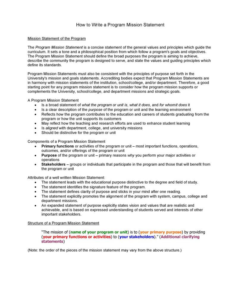 37 Inspiring Mission Statement Templates (Business or Personal) ᐅ