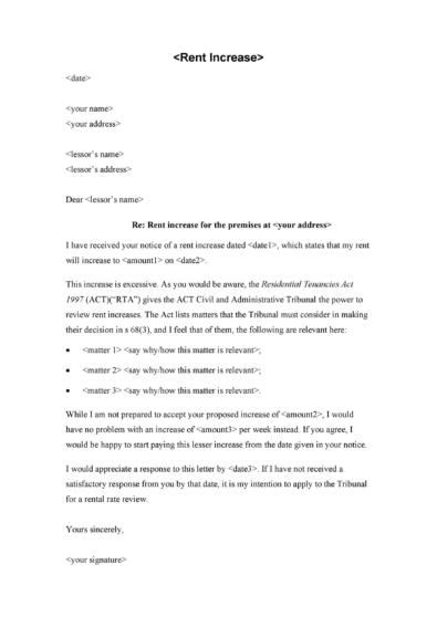46 Friendly Rent Increase Letters & Notices [DOC, PDF]