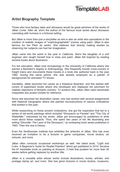 45 Biography Templates & Examples (Personal, Professional)