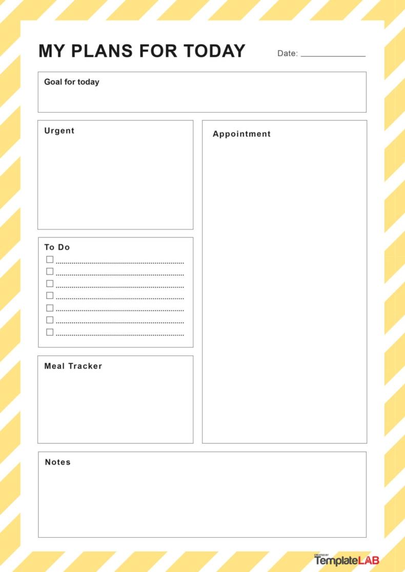 25 Printable Daily Planner Templates (FREE in Word/Excel/PDF)