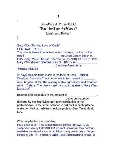 50 Artist Management Contract Templates (MS Word) ᐅ TemplateLab