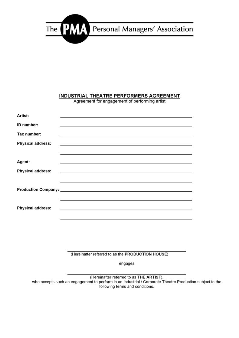 50 Artist Management Contract Templates (MS Word) ᐅ TemplateLab