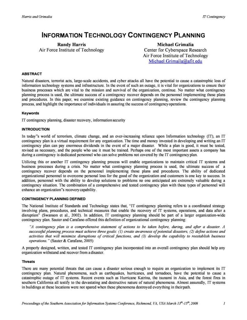 40 Detailed Contingency Plan Examples (& Free Templates) ᐅ