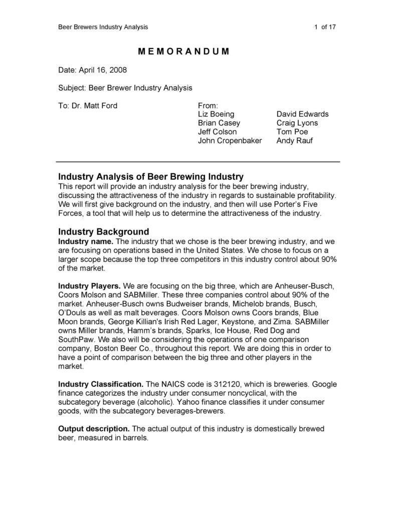 39 Free Industry Analysis Examples & Templates ᐅ TemplateLab
