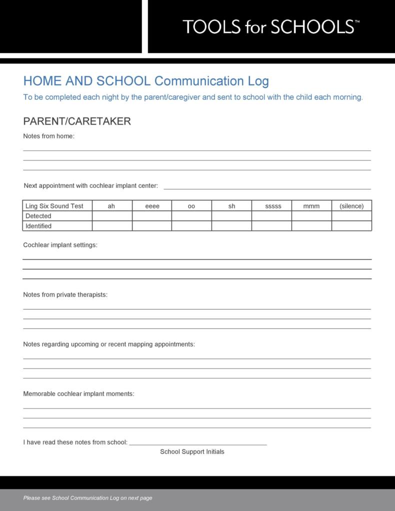 50 Editable Parent Contact Logs (Doc, Excel & PDF)