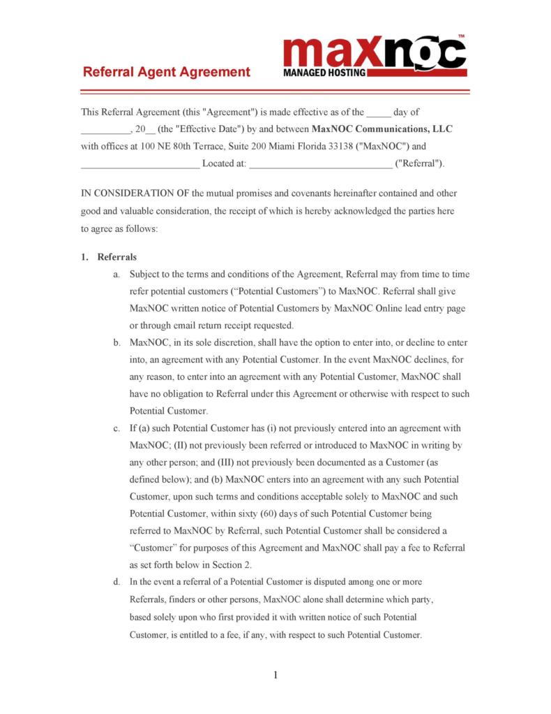 50 Best Referral Agreement Templates [100% FREE] ᐅ TemplateLab