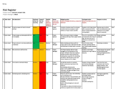 53 Useful Risk Register Templates (Word & Excel) ᐅ TemplateLab