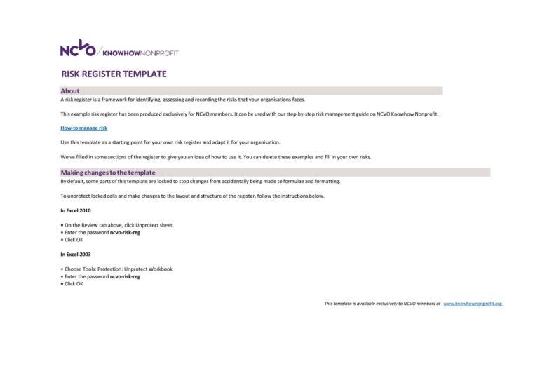 53 Useful Risk Register Templates (Word & Excel) ᐅ TemplateLab