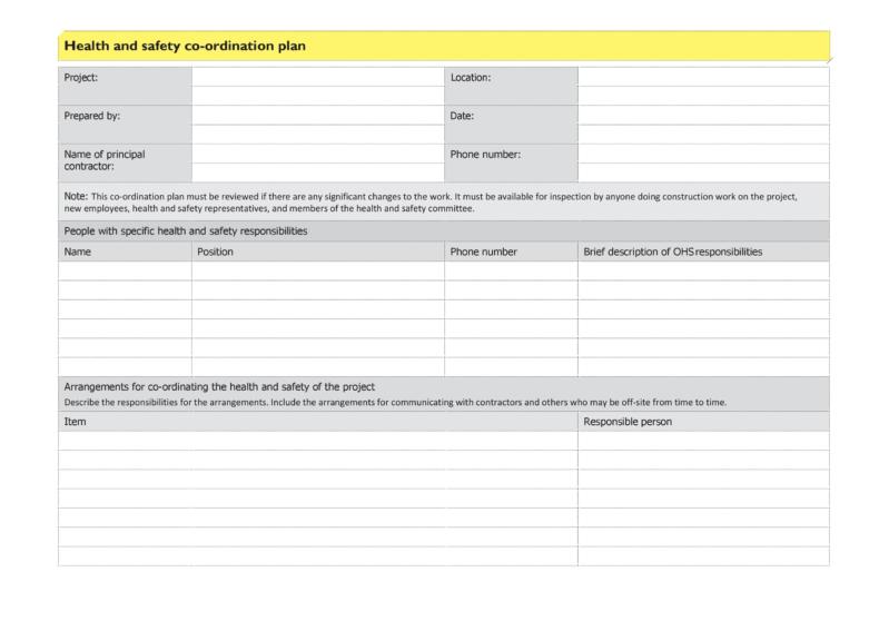 46 Great Safety Plan Templates (Construction, Site Specific, Patient ...
