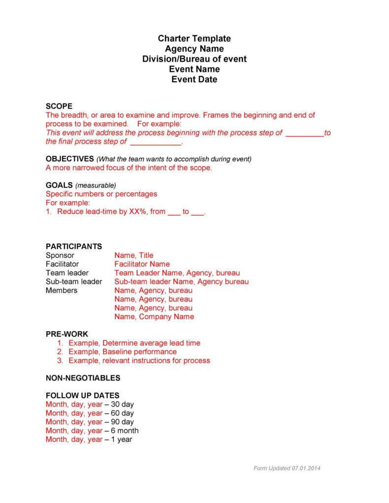 49 Useful Team Charter Templates (& Examples) ᐅ TemplateLab