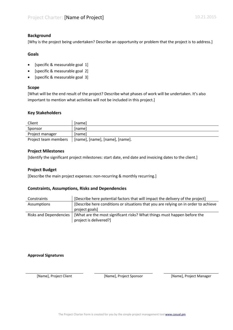 49 Useful Team Charter Templates (& Examples) ᐅ TemplateLab