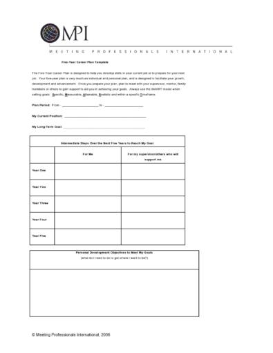 40 Useful 5 Year Plan Templates (Personal, Career, Business) ᐅ