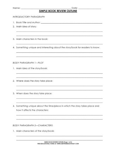 50 Best Book Review Templates (Kids, Middle School etc.) ᐅ TemplateLab