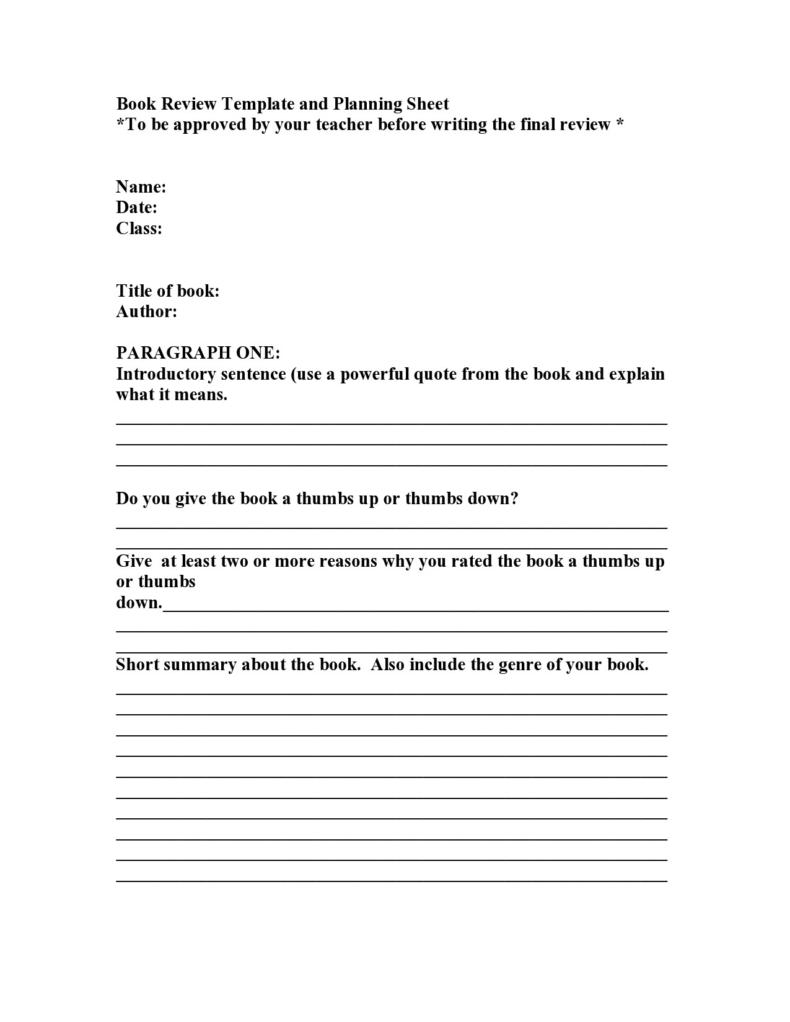 50 Best Book Review Templates (Kids, Middle School etc.) ᐅ TemplateLab