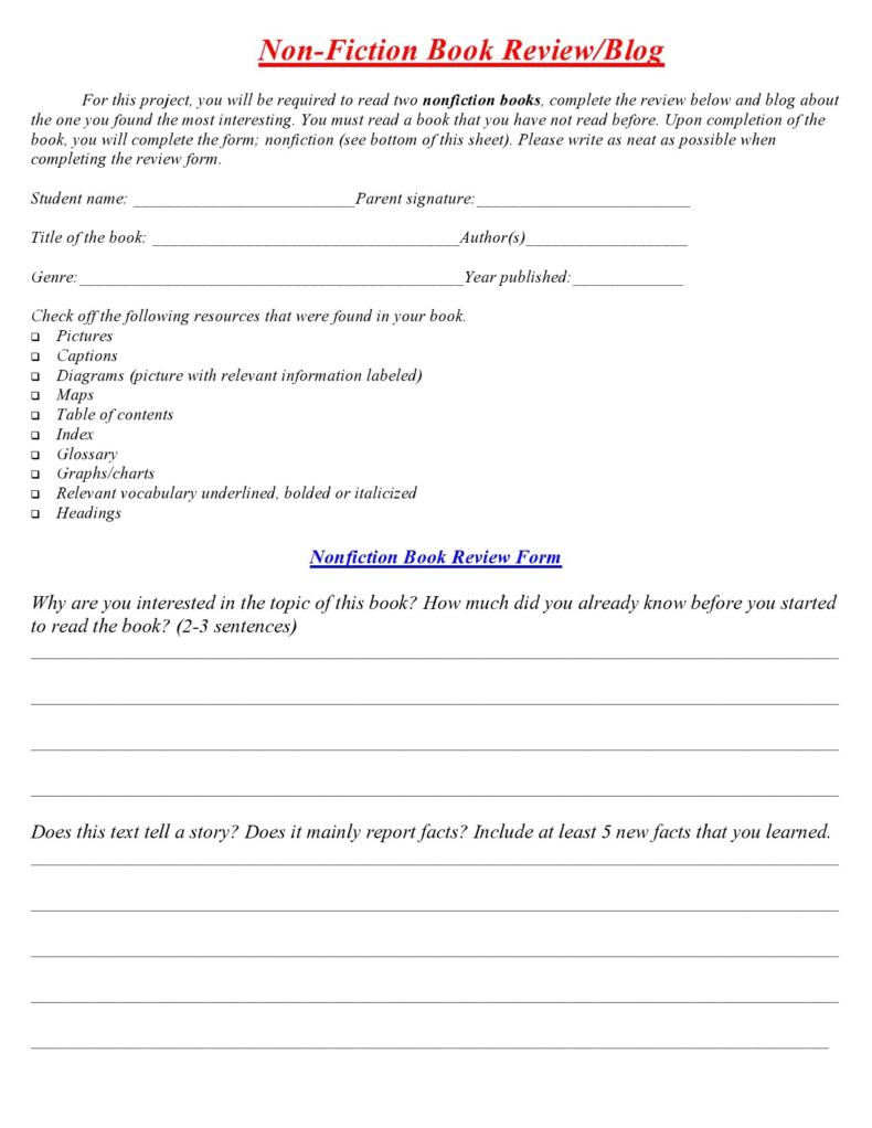 50 Best Book Review Templates (Kids, Middle School etc.) ᐅ TemplateLab