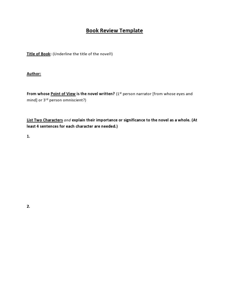 50 Best Book Review Templates (Kids, Middle School etc.) ᐅ TemplateLab