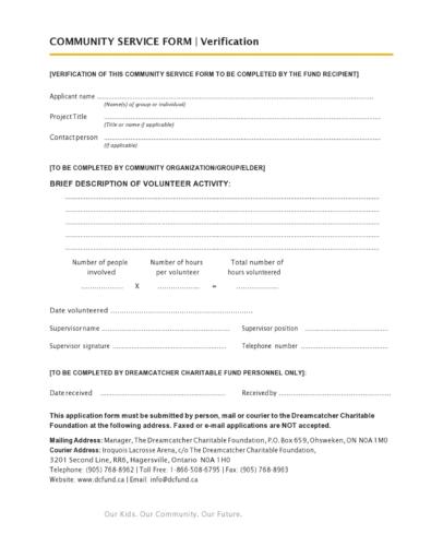44 Printable Community Service Forms (MS Word) ᐅ TemplateLab