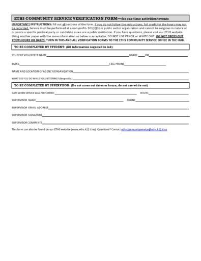 44 Printable Community Service Forms (MS Word) ᐅ TemplateLab