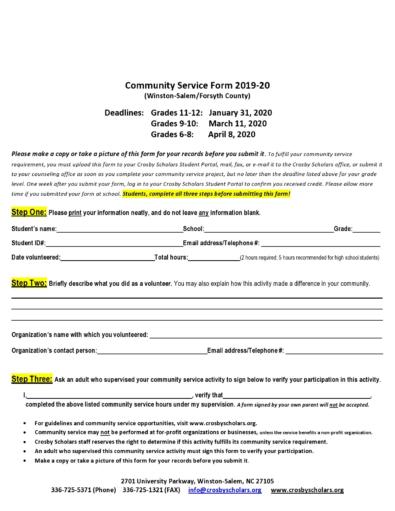 44 Printable Community Service Forms (MS Word) ᐅ TemplateLab