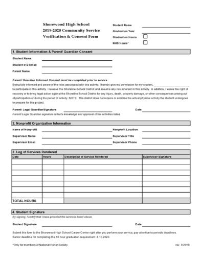 44 Printable Community Service Forms (MS Word) ᐅ TemplateLab