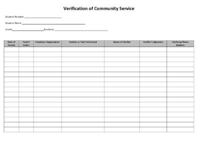 44 Printable Community Service Forms (MS Word) ᐅ TemplateLab