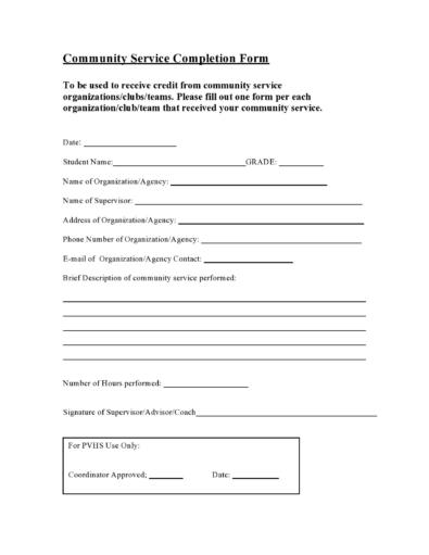 44 Printable Community Service Forms (MS Word) ᐅ TemplateLab