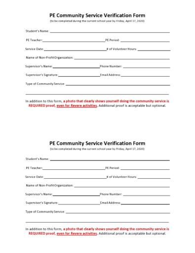 44 Printable Community Service Forms (MS Word) ᐅ TemplateLab