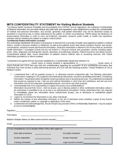 24 Simple Confidentiality Statement & Agreement Templates