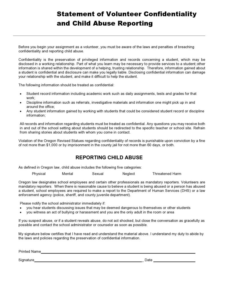 24 Simple Confidentiality Statement & Agreement Templates
