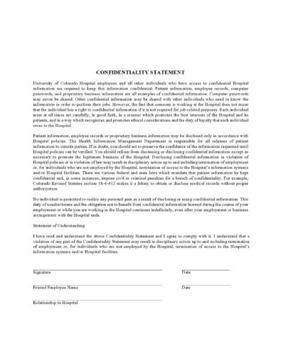 24 Simple Confidentiality Statement & Agreement Templates