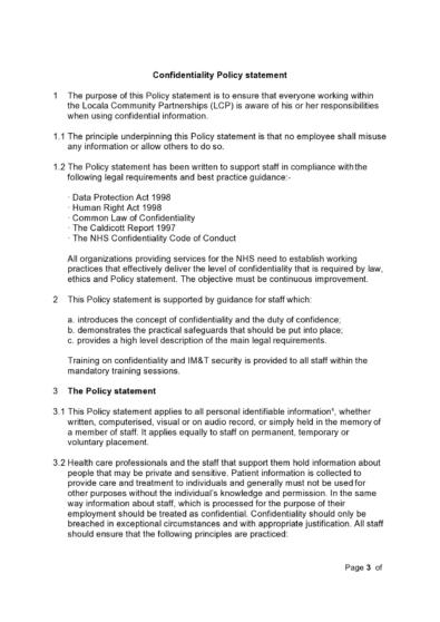 24 Simple Confidentiality Statement & Agreement Templates