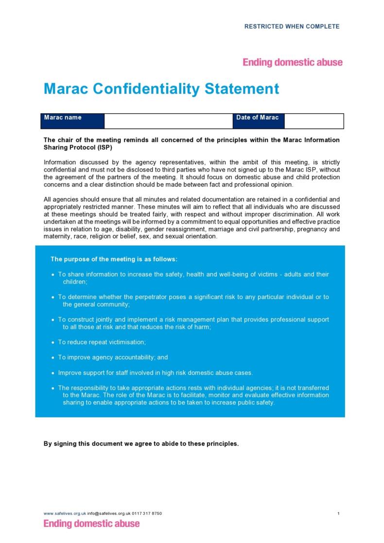 24 Simple Confidentiality Statement & Agreement Templates