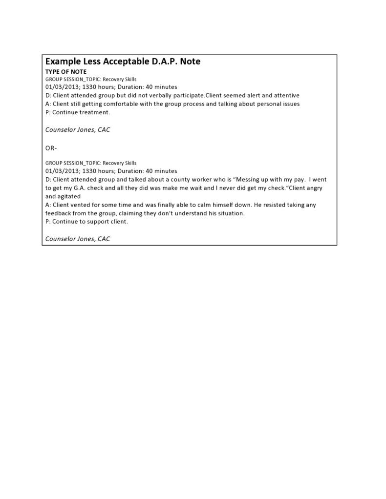 28 Free DAP Notes [Examples & Templates] ᐅ TemplateLab