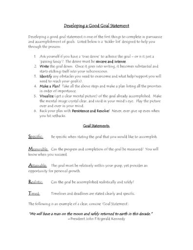 40 Best Goal Statement Examples [Professional / Personal] ᐅ