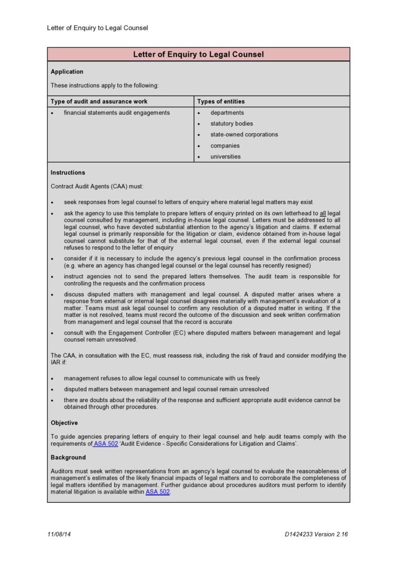 47 Professional Legal Letter Formats (& Templates) ᐅ TemplateLab