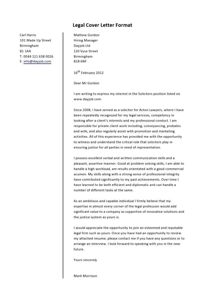 47 Professional Legal Letter Formats (& Templates) ᐅ TemplateLab