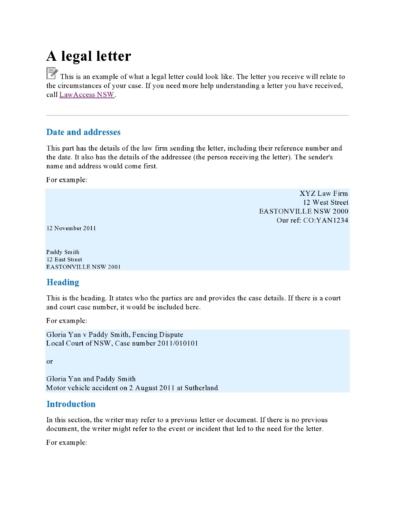 47 Professional Legal Letter Formats (& Templates) ᐅ TemplateLab