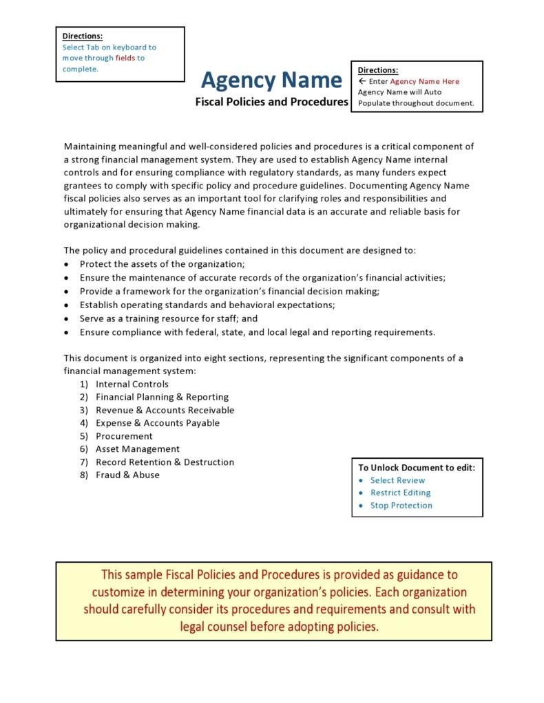 50 Free Policy And Procedure Templates (& Manuals) ᐅ TemplateLab