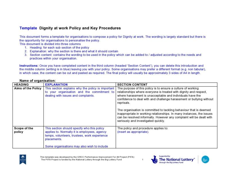 50 Free Policy And Procedure Templates (& Manuals) ᐅ TemplateLab