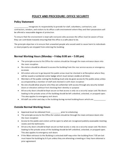 50 Free Policy And Procedure Templates (& Manuals) ᐅ TemplateLab