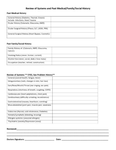 46 Free Review of Systems Templates (+Checklist) ᐅ TemplateLab