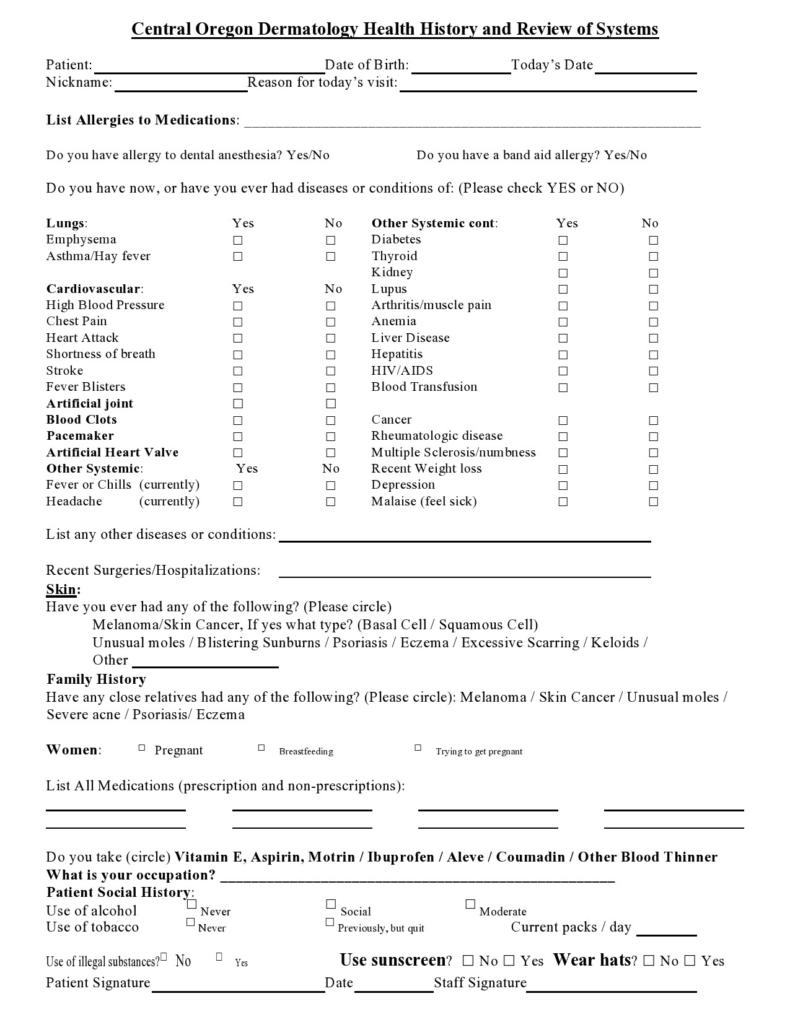 46 Free Review of Systems Templates (+Checklist) ᐅ TemplateLab