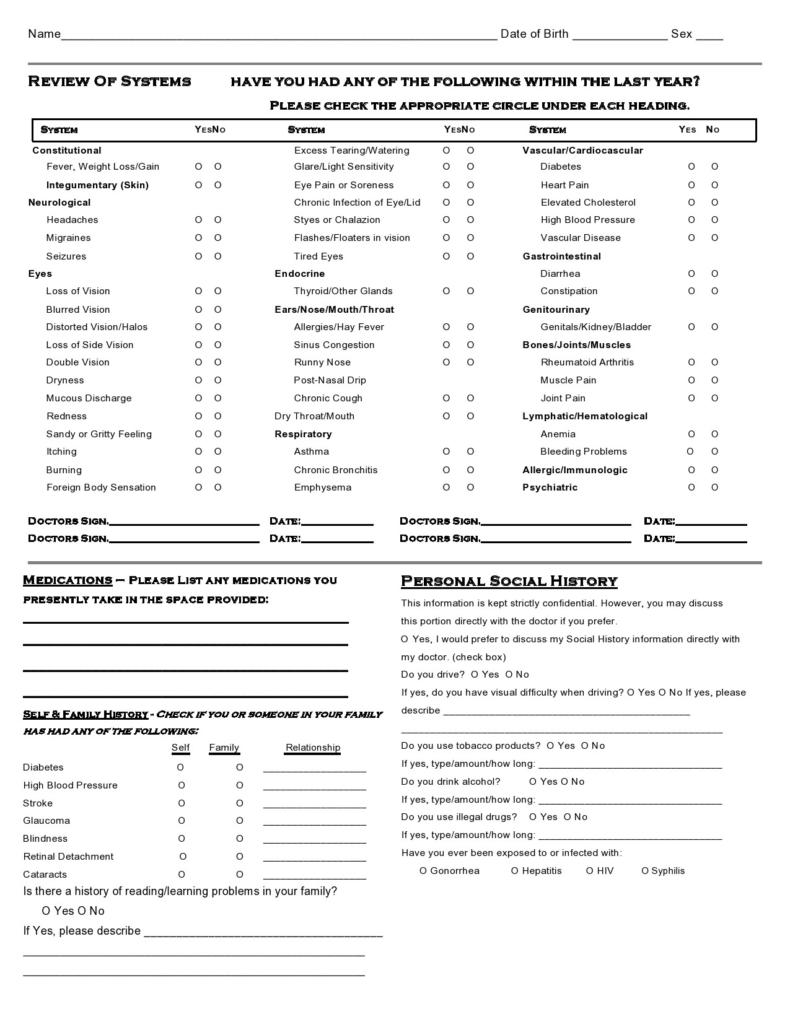 46 Free Review of Systems Templates (+Checklist) ᐅ TemplateLab
