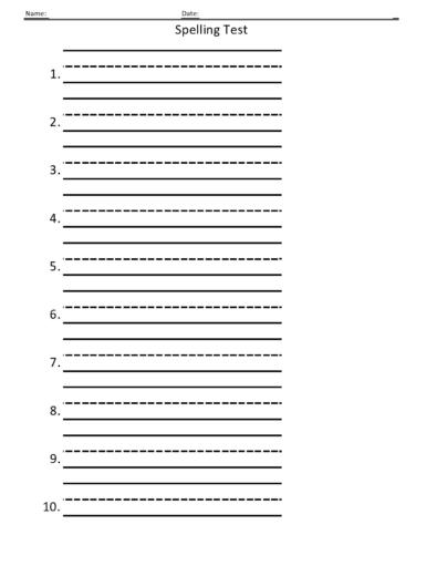 38 Printable Spelling Test Templates [Word & PDF] ᐅ TemplateLab